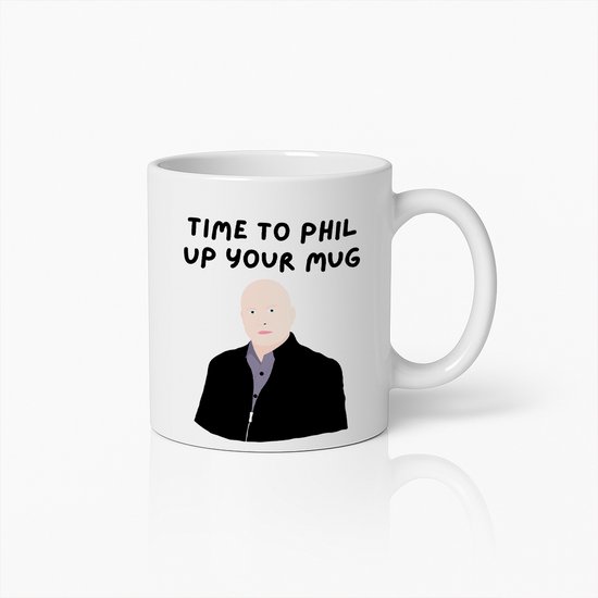 Grappige Phil Koffiemok – “Time to Phil Up Your Mug” Woordgrap Cadeau ...