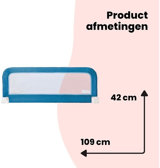 Bedrand - Opblaasbare Bedrand met Flap - Bedrand Baby - Bedhekje ...