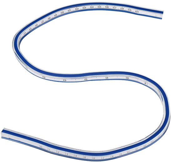 Flexible Curve Ruler - Bendable - Voor tekenen & naaien - 60cm | bol