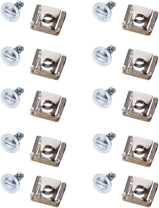 Screw Set for Engine Cover Clips, 10 Way Metal Under Engine Cover Screw ...