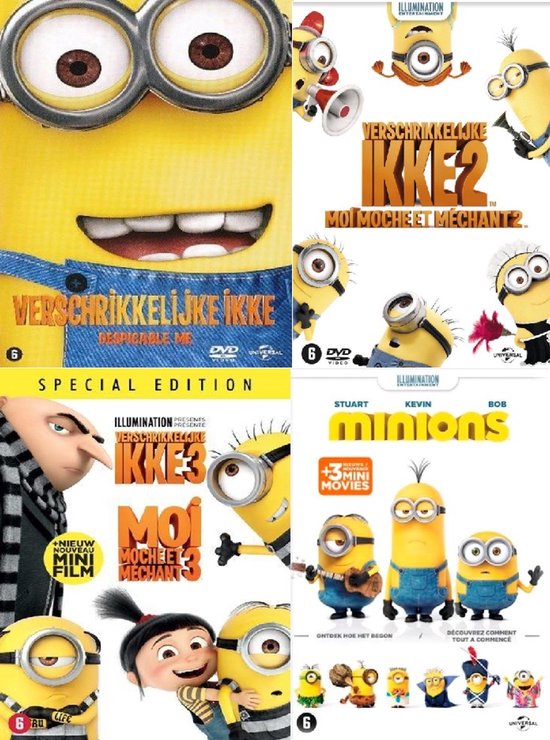 Verschrikkelijke Ikke 1 - 3 & Minions Despicable Me 1 - 3 & Minions ( 4 ...
