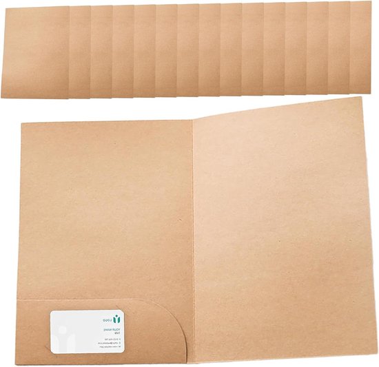 Pack van 15 Documentenmappen Kraftpapier | Presentatie Map Set ...