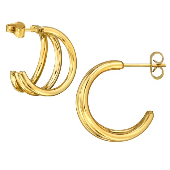 Joy Ibiza - Triple layer oorbellen - 3 bogen oorringen - 19 mm ...