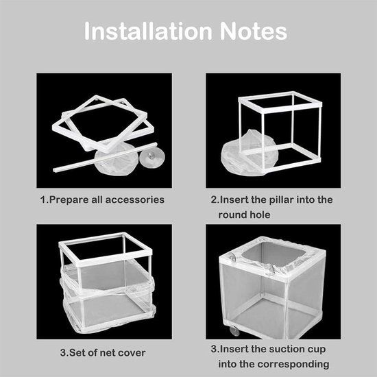 Allecto Plus - Aquariumvissen Kweektanks met Zuignap - Ultrafijne ...