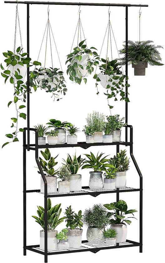 MERKLOOS-3-niveaus hangende plantenstandaard - stevig rek voor meerdere ...