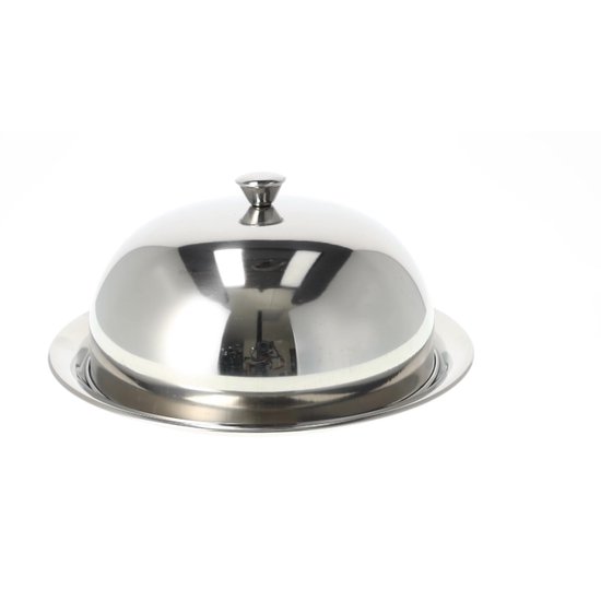 Stolp met Deksel – RVS Serveerschaal 30,5 cm met Onderbord – Taartstolp ...