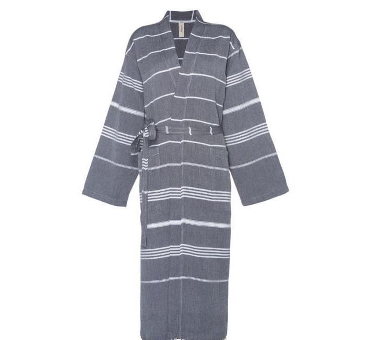 Hamam Badjas Leyla Navy - M - dames/heren/unisex - dunne badjas - luxe ...