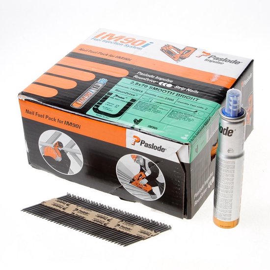 Paslode 142010 Papiergebonden Stripnagels incl. gas IM90 - 2,8x63mm ...