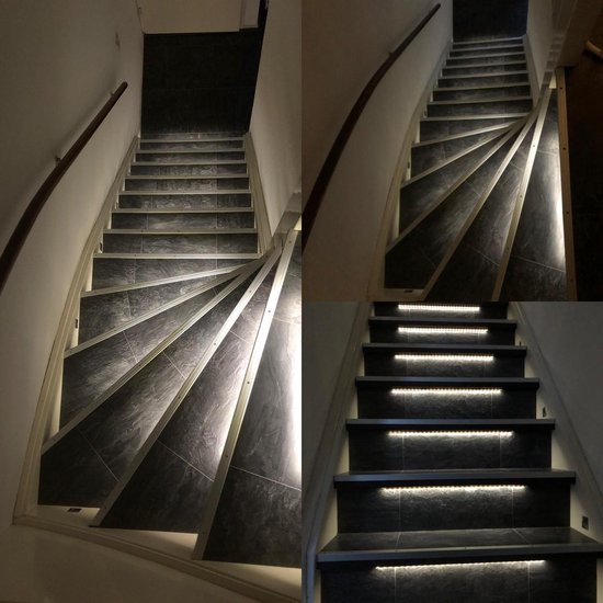 Trapverlichting Led strip Helder Wit – Complete set met sensoren 50 CM ...