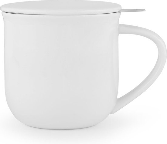 Viva - Minima Balanced Medium Tea Cup with Infuser (Pure White) | bol