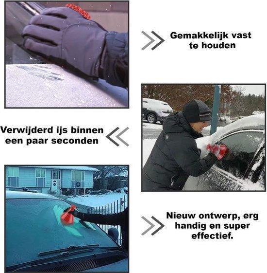 IJskrabber en Trechter - Rood 360 graden Ronde - Magisch - Autoruit ...