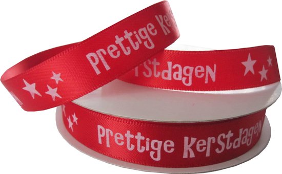 Kerst Lint 16mm (1,6cm) | Luxe Satijn Lint | Satijnlint Prettige ...