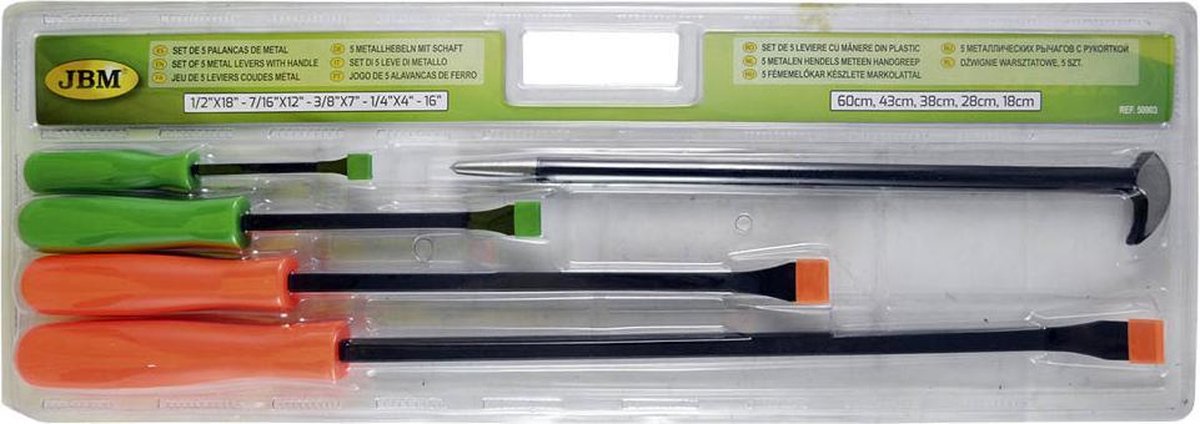 Outils JBM | Ensemble de pied de biche 5 pièces | Crowbar "Leviers ...
