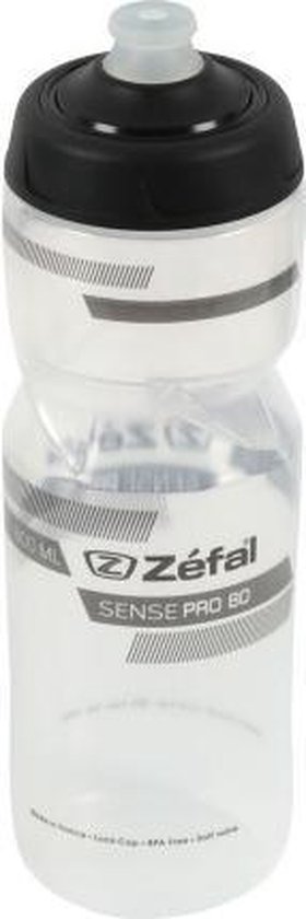 Zefal bidon sense pro 80 800 ml transparant/grijs/zwart | bol