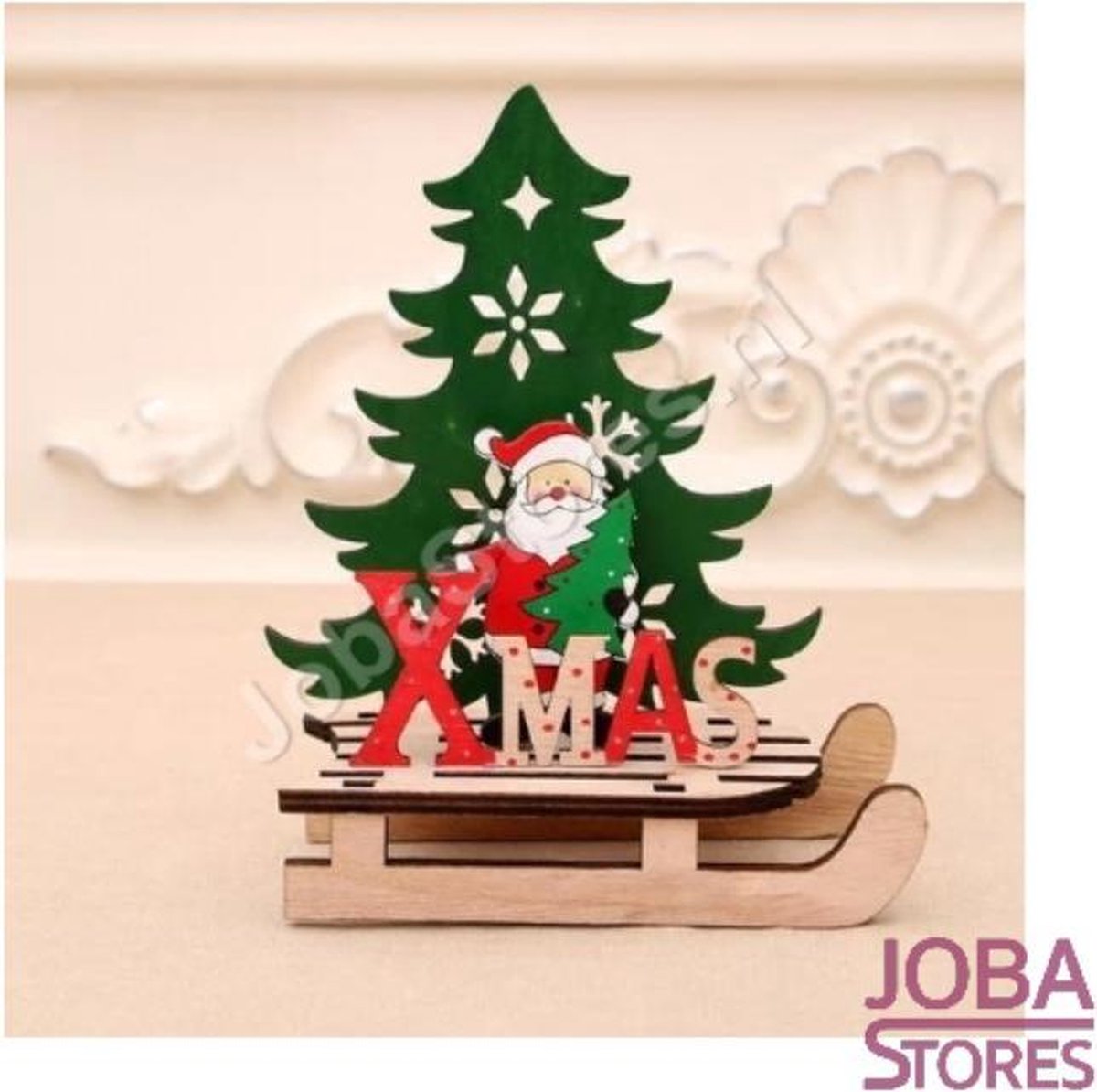Houten Kerst Slee Xmas Kerstman (L) | bol