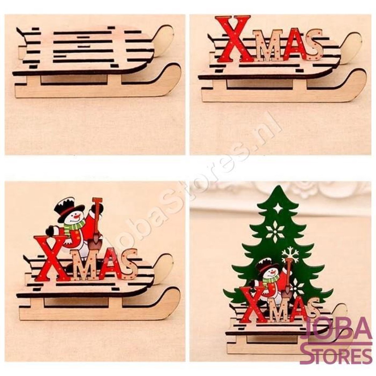 Houten Kerst Slee Xmas Kerstman (L) | bol.com