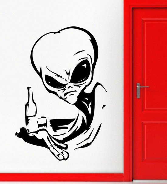 3D Sticker Decoratie Wall Sticker Home Decor Alien UFO Space Fantasy ...