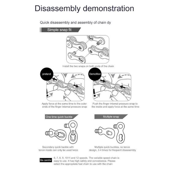 Herbruikbare Missing Chain Link - 12 Speed - Smart link / Quick link ...