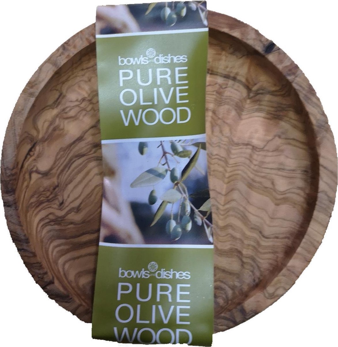 BOWLS & DISHES - Olijfhout - Olijfhouten schaal laag 14cm | bol.com