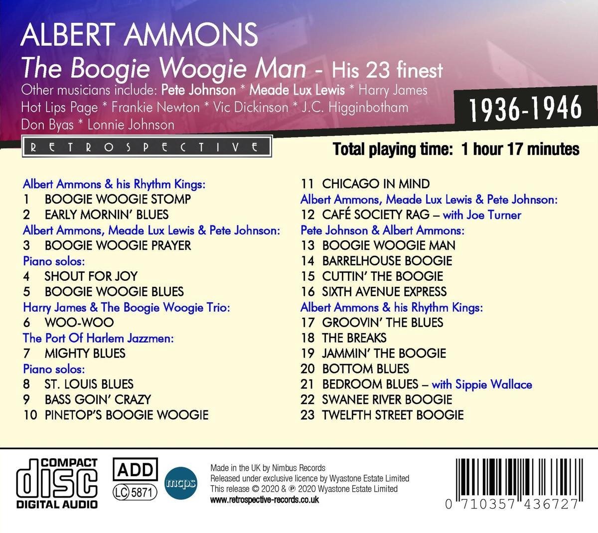 Albert Ammons - The Boogie Woogie Man (CD), Albert Ammons | Muziek ...