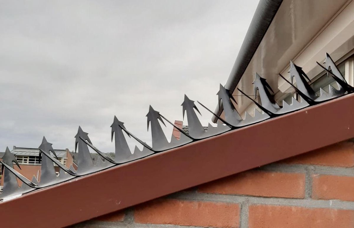 Metalen Antiklimstrip Zwart- Opklimbeveiliging - Anti Inbraak Strip ...