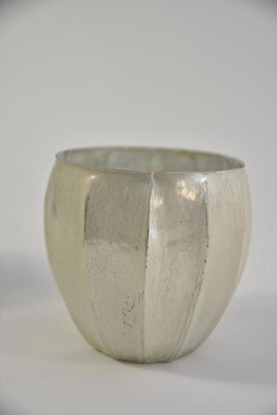 Sfeerlichten - Glasvaas Zakia Old-white 11,5x11,5x11,5cm | bol.com