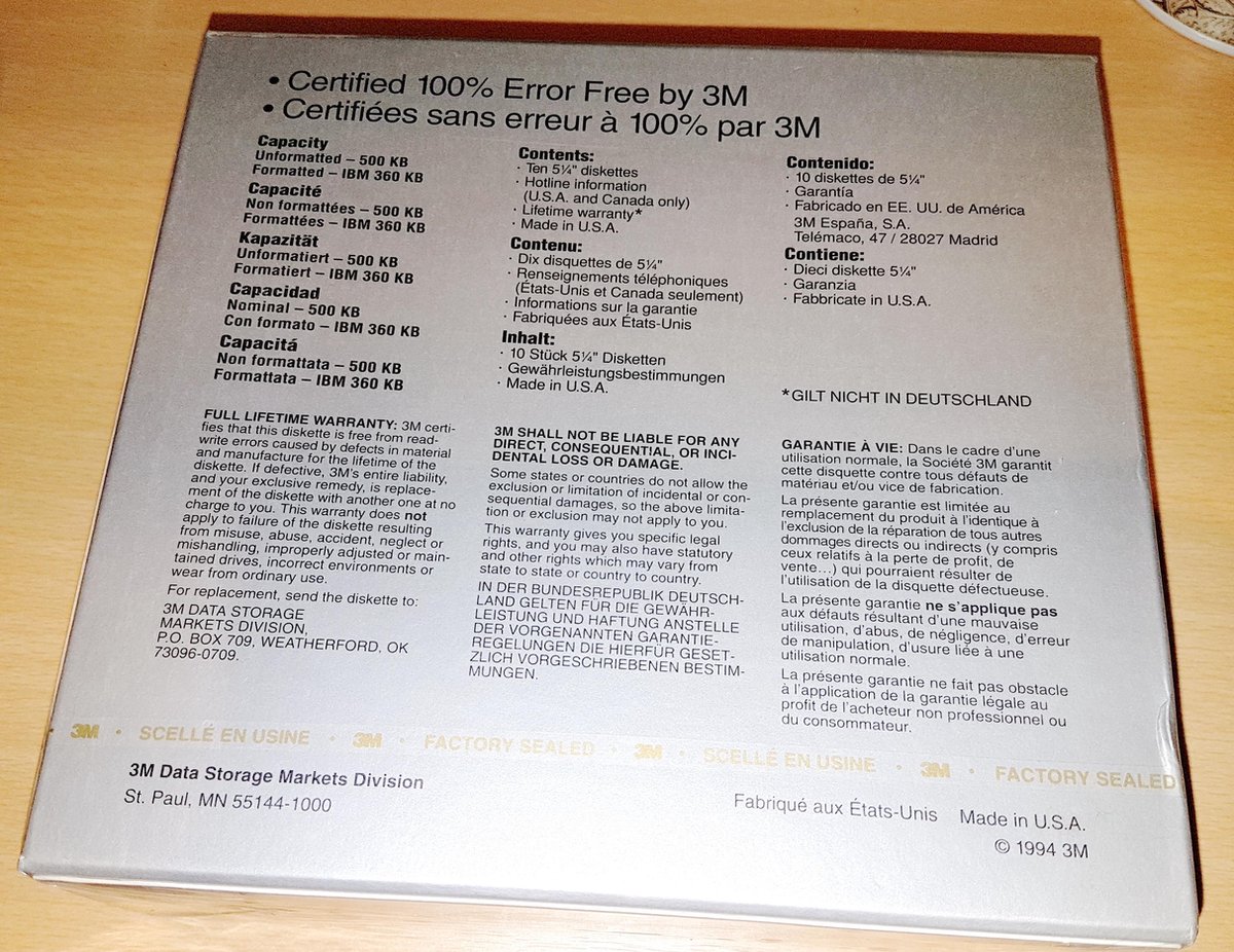 3M floppy disk 5 1/4" double density DS,DD (10 disk) new oldstock. 3M ...