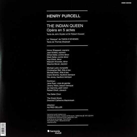 Purcell: The Indian Queen, Alfred Deller | LP (album) | Muziek | bol.com