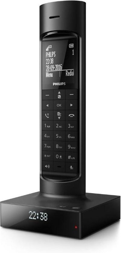 Philips M7701B23 - Single DECT telefoon - Nummerherkenning - Zwart | bol