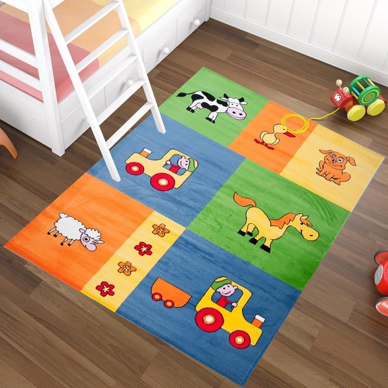 vloerkleed_C802A blauw 1,60*2,20 KINDER | bol.com