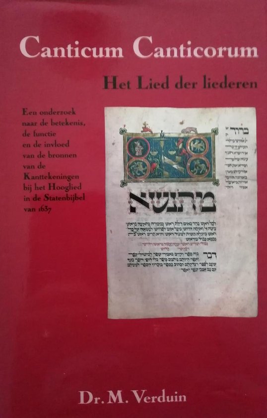 Canticum canticcorum, M Verduin | 9789033603136 | Boeken | bol