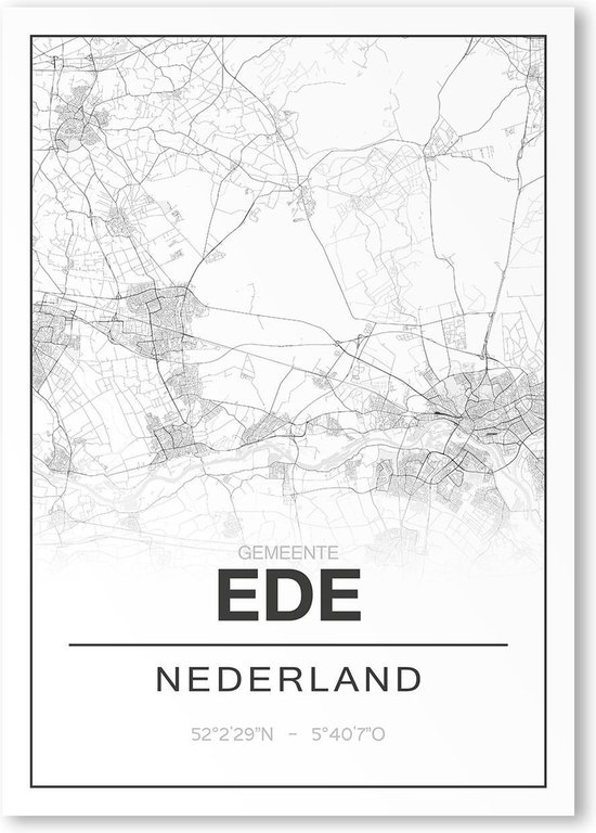 Poster/plattegrond GEMEENTE-EDE - 30x40cm | bol