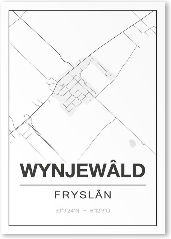 Poster/plattegrond WIJNJEWALD - A4 | bol