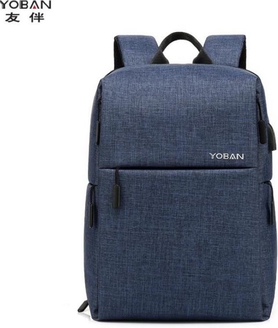 YOBAN moderne creatief USB rugzak- Blauw | bol.com