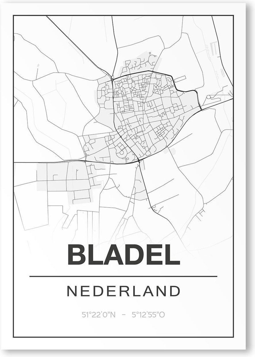 Poster/plattegrond BLADEL - A4 | bol