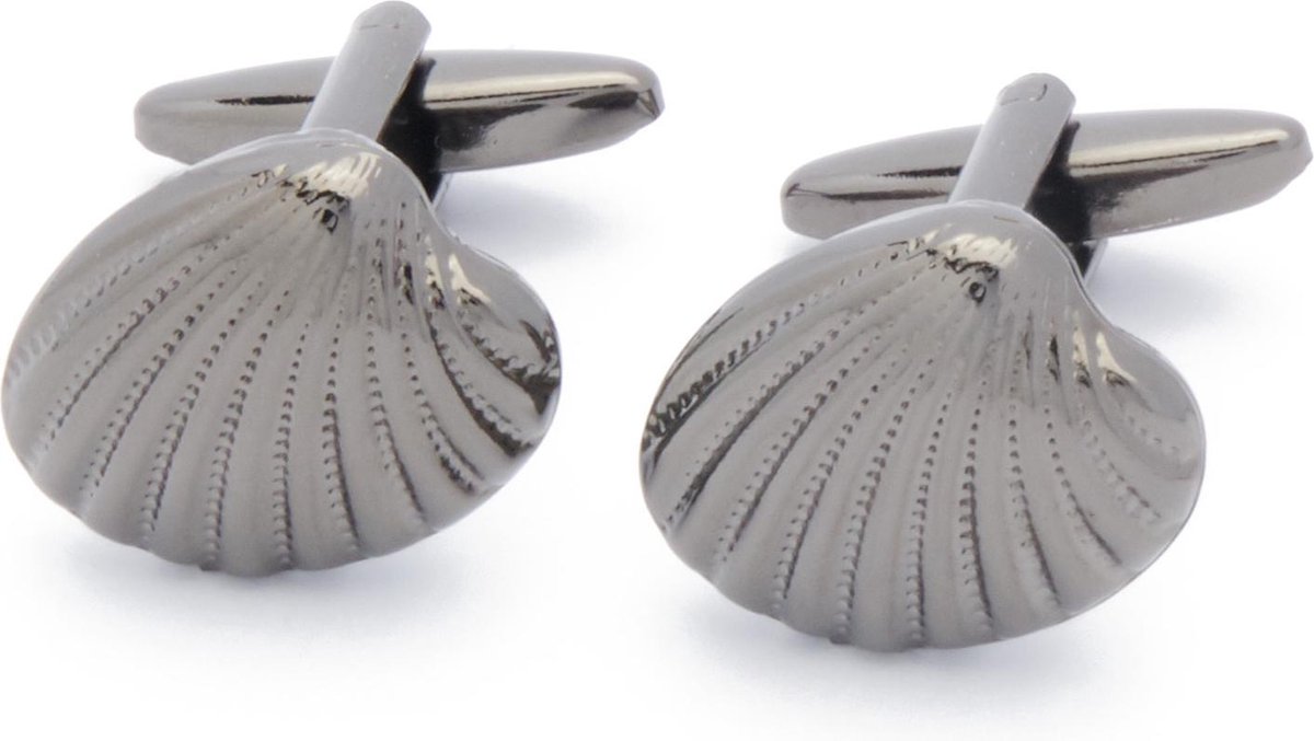 Manchetknopen - Schelp Kokkel Schelpen Donker Metaal | bol