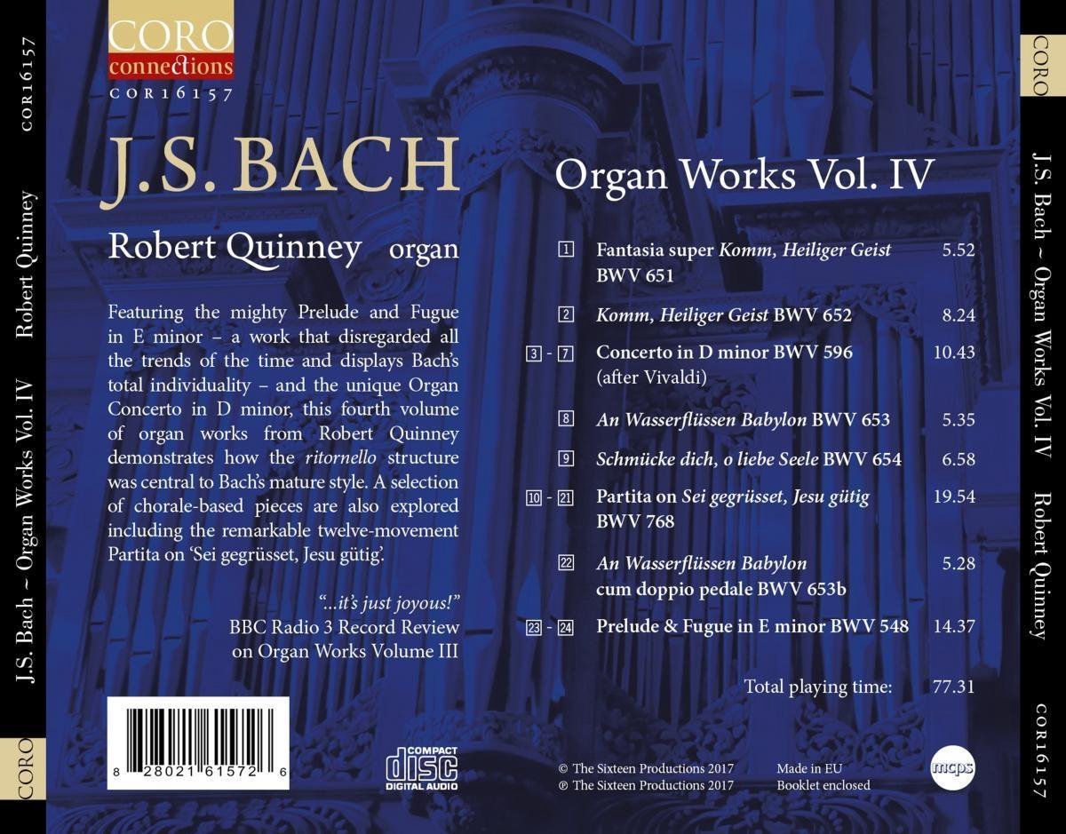 Robert Quinney - J.S. Bach Organ Works Vol. Iv (CD), Robert Quinney ...