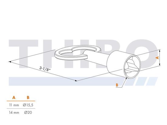 Driehoeksleutel - 11 mm | bol