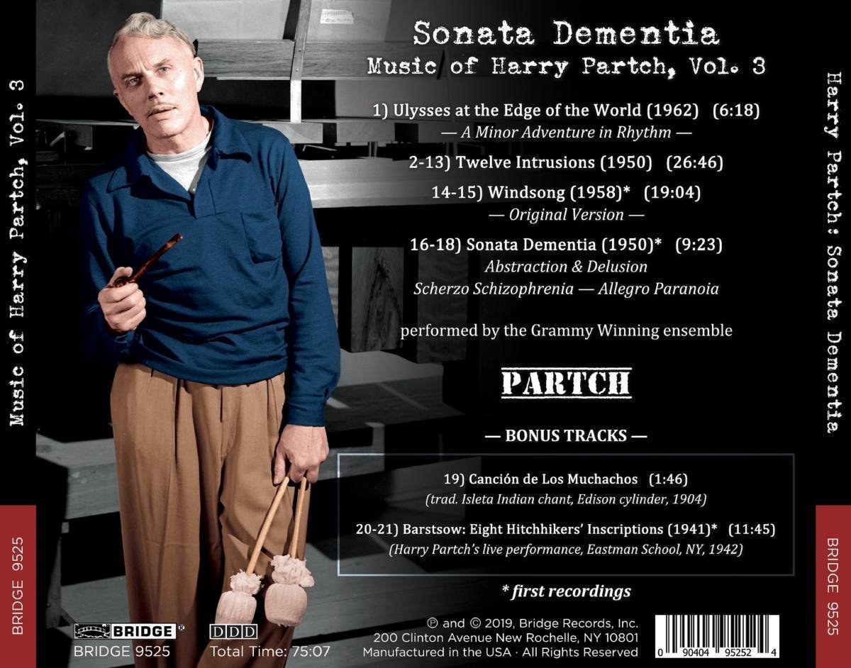 Harry Partch: Sonata Dementia - Music Of Harry Partch. Vol. 3, Partch ...