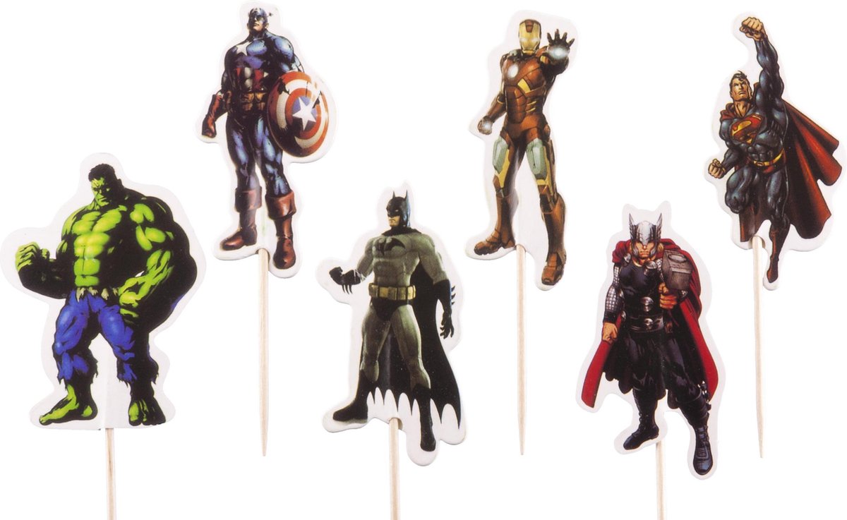Marvel Avengers superhelden |24 stuks|cupcake - cupcake decoratie ...