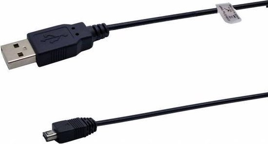 USB kabel 1,5 m. Data oplaadkabel. Past ook op Aiptek PenCam SD, SD 1.3 ...