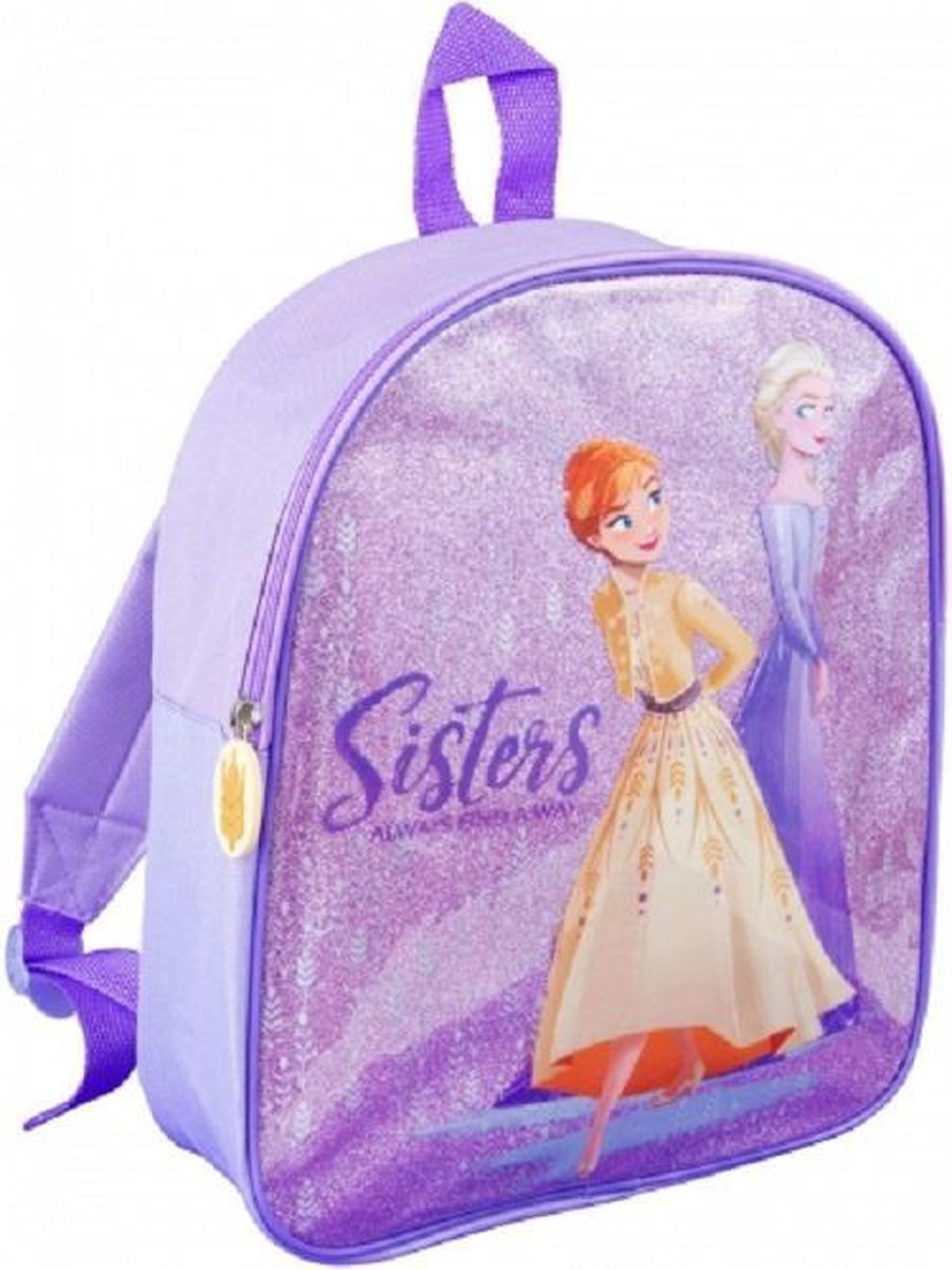 Frozen 2 sisters rugtas - glitter lila paars - kinderrugtas - schooltas ...