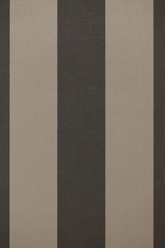 BRUIN BEIGE STREPEN BEHANG - BN Wallcoverings More Than Basic | bol