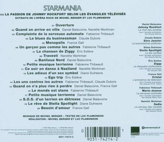 Starmania-Original Version, Original Cast | CD (album) | Muziek | bol