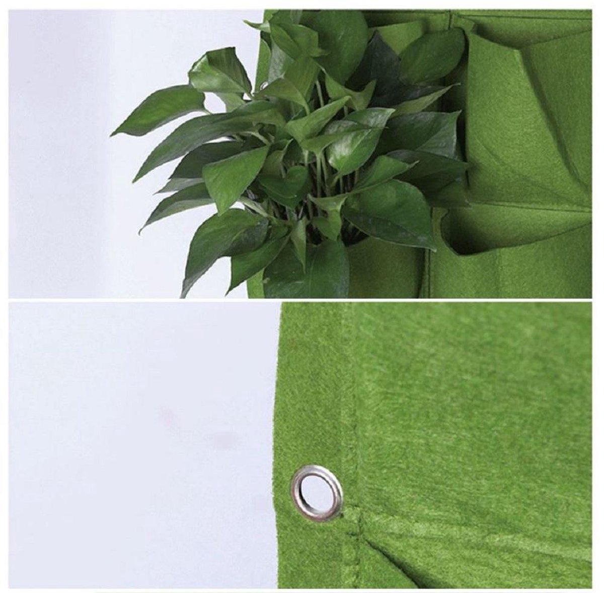 Verticale tuin 72 plantzakken - Groen - Vilt | bol.com