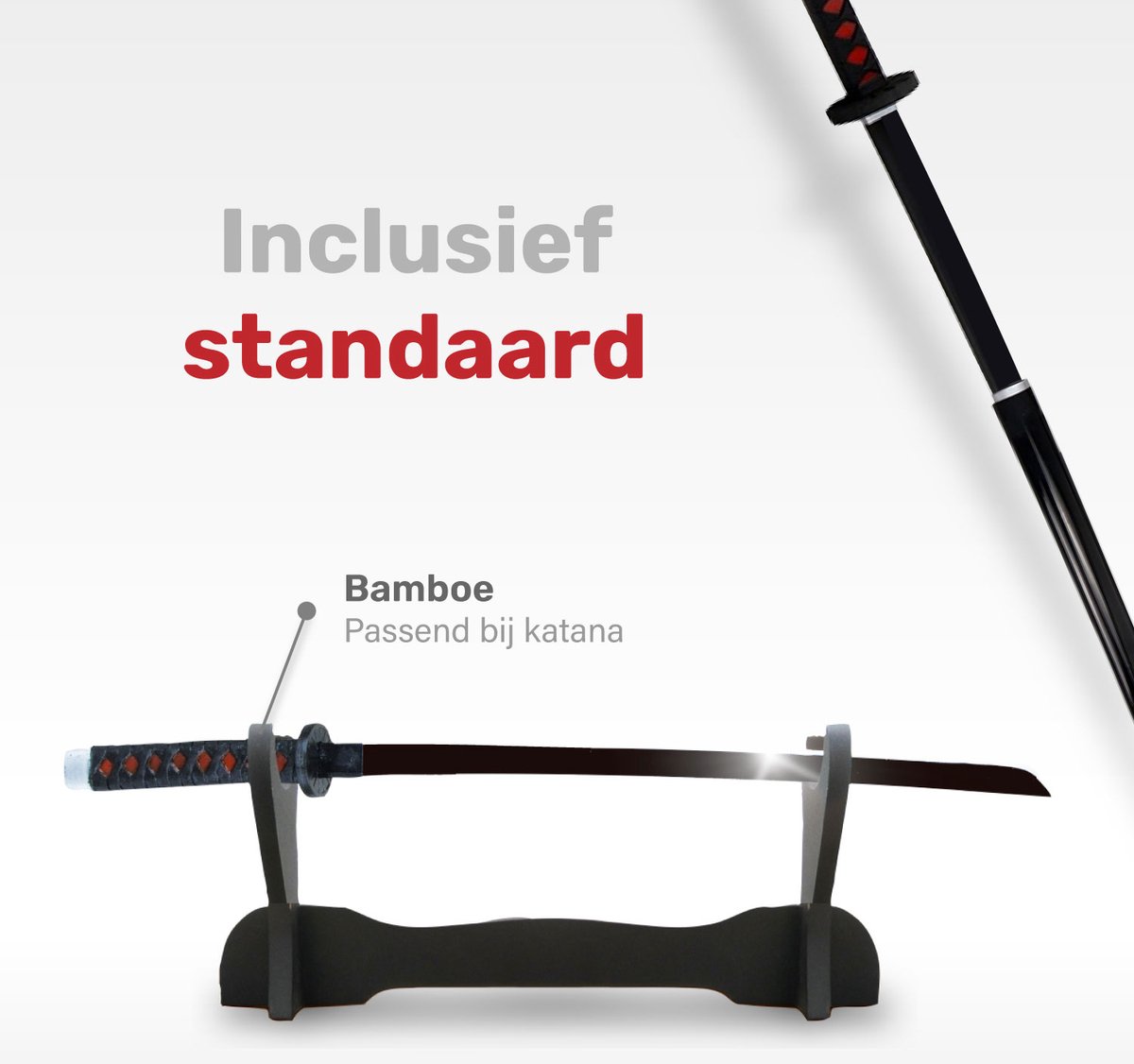 Katana XL - 75cm - Katana zwaard - Bamboe - Inclusief standaard ...
