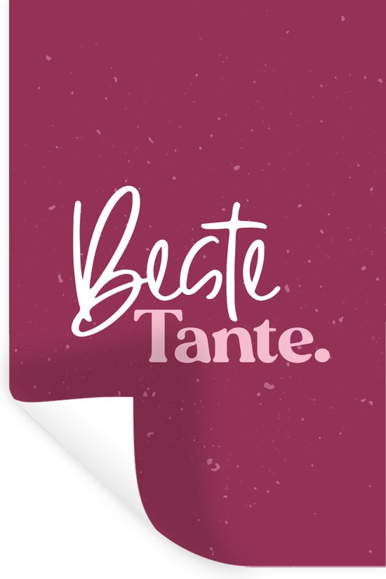 Muurstickers - Sticker Folie - 'Beste tante' - Paars - Quotes ...