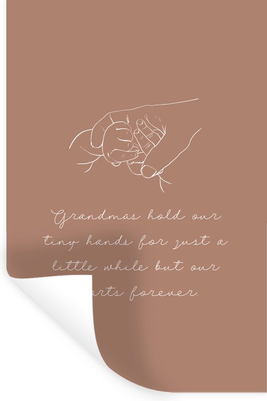 Muurstickers Sticker Folie Quotes Grandmas Hold Our Tiny Hands