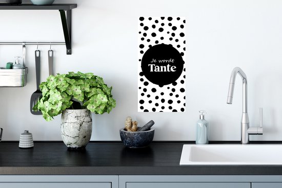 Poster 'Je wordt tante' - Stippen - Quotes - Spreuken - 20x40 cm | bol
