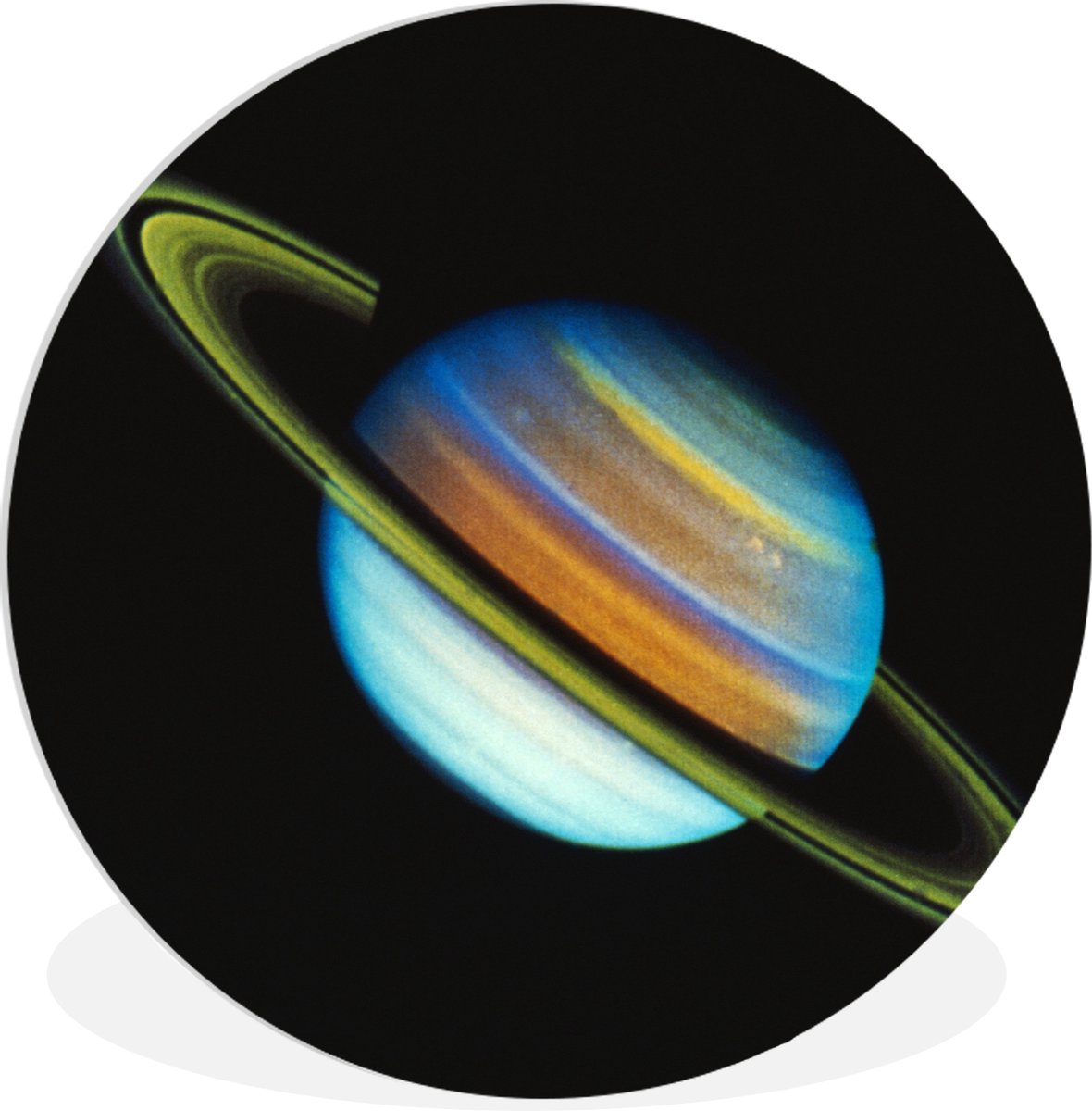 Wall Circle - Wall Circle Inside - Saturne aux tons bleus - ⌀ 150 cm - Décoration... | bol.com